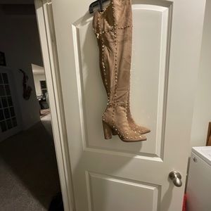 VENUS | Shoes | Brand New Tan Faux Suede Overthe Knee Boots | Poshmark